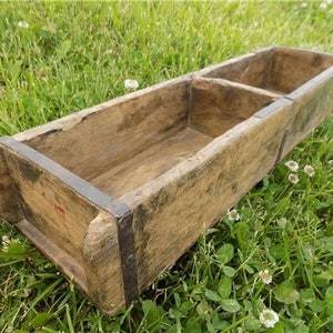 Double Rustic Wood Brick Mold, Farmhouse Brick Mould Box, Storage Crate ...