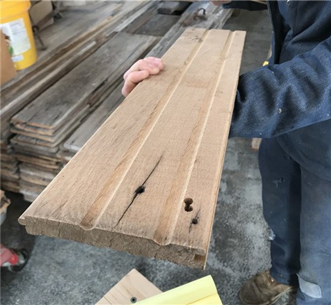 Reclaimed Solid Wood Oak Flooring Skip Planed Barn Wood Floor - Etsy