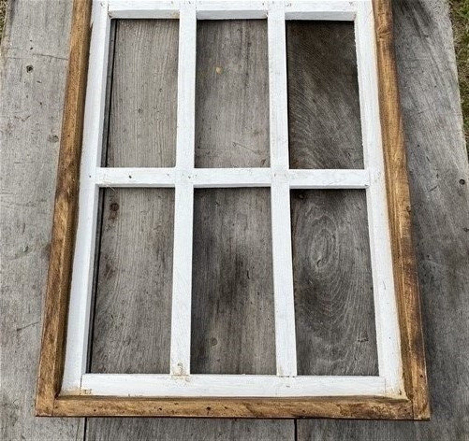 2 Tone Arched Cathedral Window Frame, Wooden Church Frame, Gothic ...