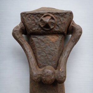 Pair Cast Iron Fireplace Andiron Fronts Art Deco Nouveau Firedog Parts ...