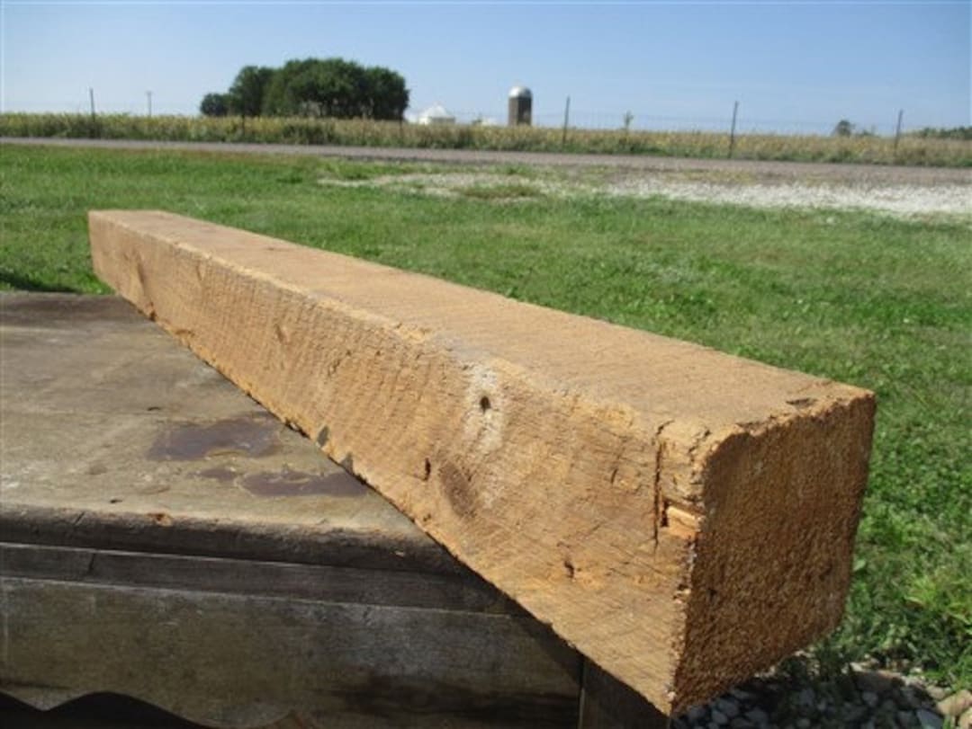 Reclaimed Barn Beam Wood Shelf, Architectural Salvage Fireplace Mantel ...