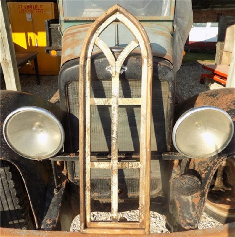 Dark American Gothic Style Wood Window Frame Arched Farmhouse - Etsy