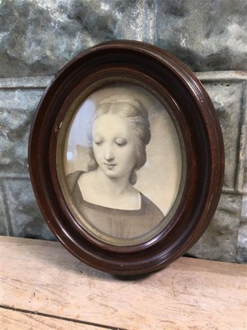 2 Vintage Victorian Wooden Frames Rectangular Round Frames | Etsy