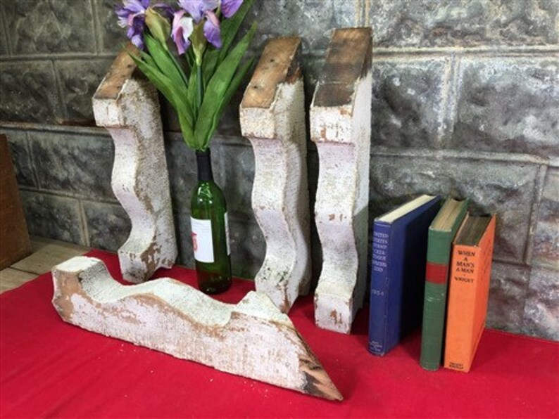 Rustic Wood Porch Post House Trim Chippy White Architectural | Etsy