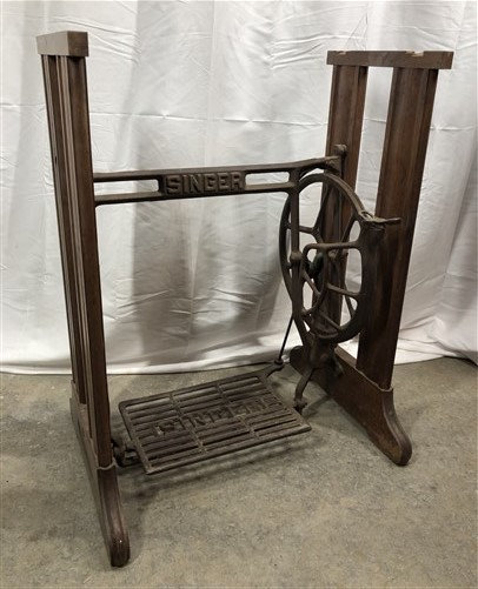 Treadle Sewing Machine, Cast Iron Base, Industrial Age Singer Steampunk ...