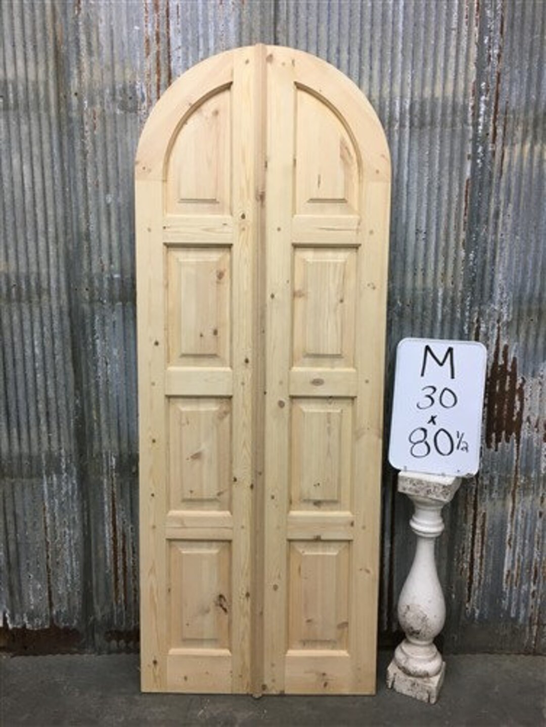 Arched French Double Doors 30x80.5 European Styled Doors, Panel Doors ...