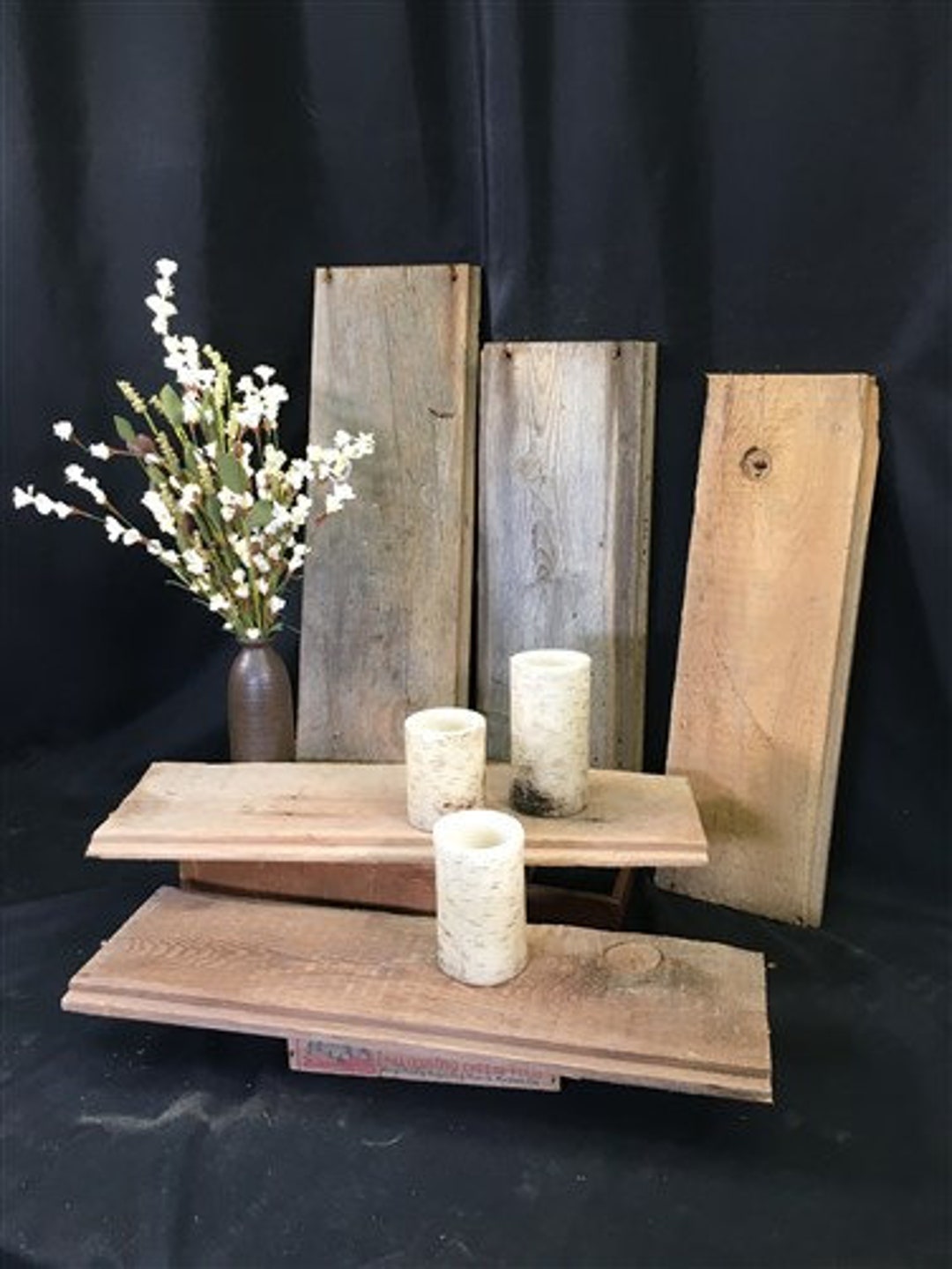 5 Barn Wood Reclaimed Planks, Wall Siding Boards, Rabbet Edge Lumber ...