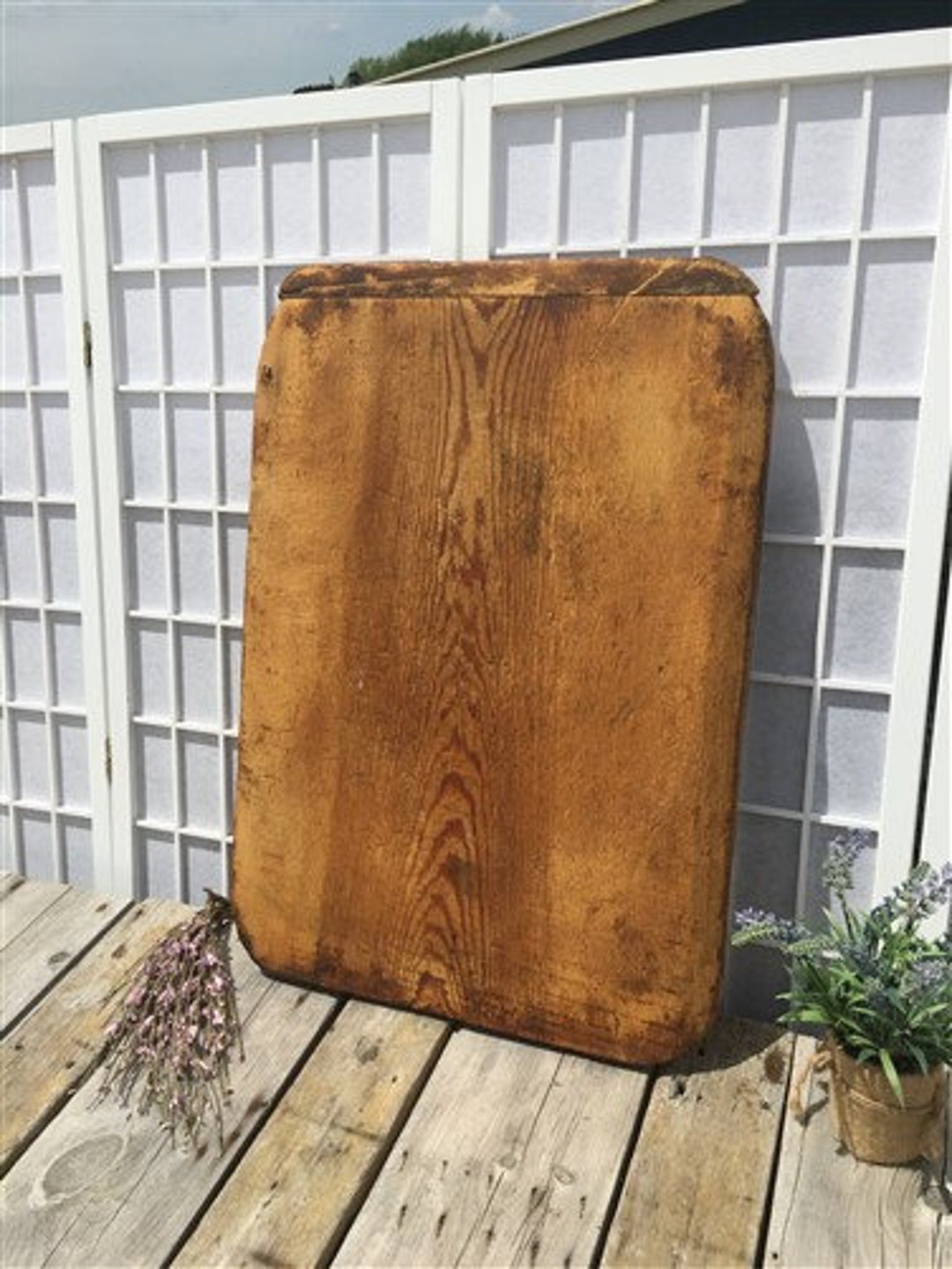 XL Vintage Turkish Bread Board Wood Bread Board Charcuterie - Etsy