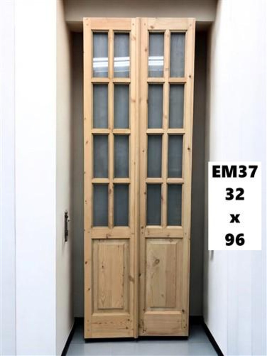 French Double Door (32x96) 8 Pane Frosted Glass Door European Styled ...