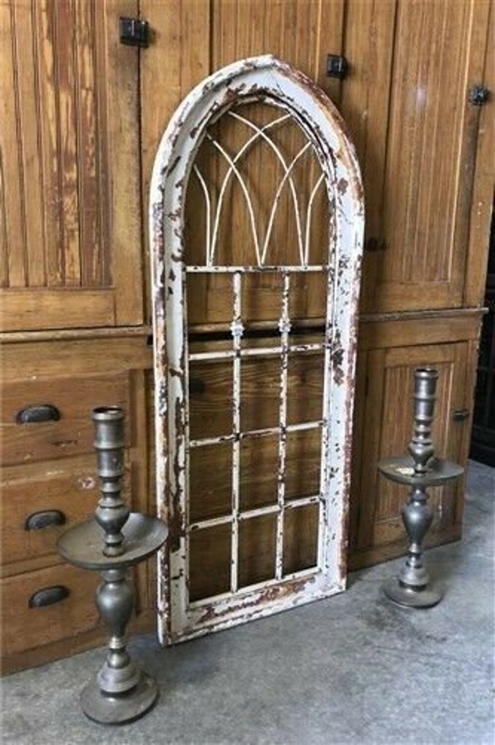 Wood Metal Architectural Window Wall Decor Arched Cathedral - Etsy