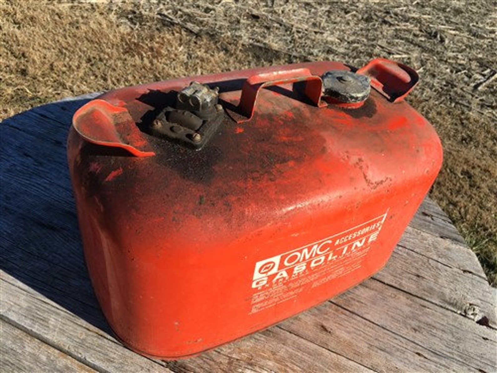 6 Gallon OMC Gasoline Gas Fuel Tank, Vintage Outboard Boat Motor Gas ...