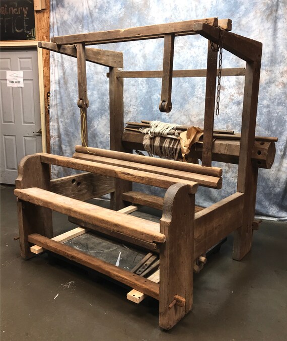 Large Vintage Floor Weaving Loom Wood Loom Textile Loom | Etsy