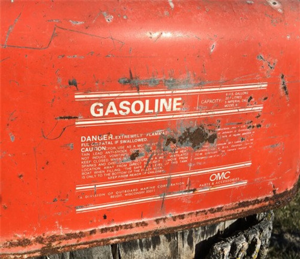 6 Gallon OMC Gasoline Gas Fuel Tank Vintage Outboard Boat - Etsy