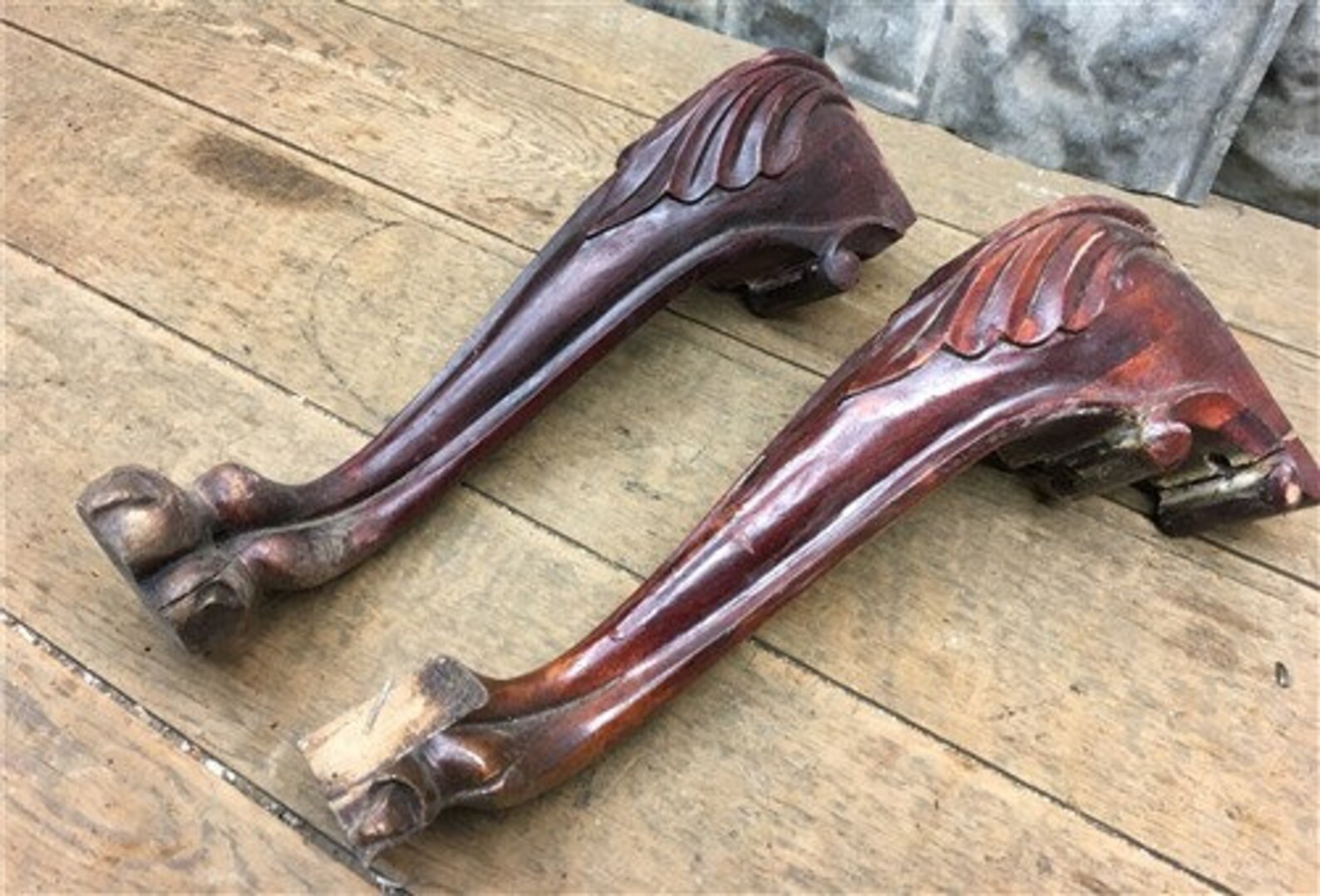 2 Elegant Wooden Legs Table Support Chair Bottom Cabinet - Etsy