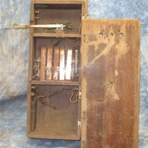 Hand Crank Oak Telephone Box Magneto Ringer Kellogg Stromberg Carlson ...