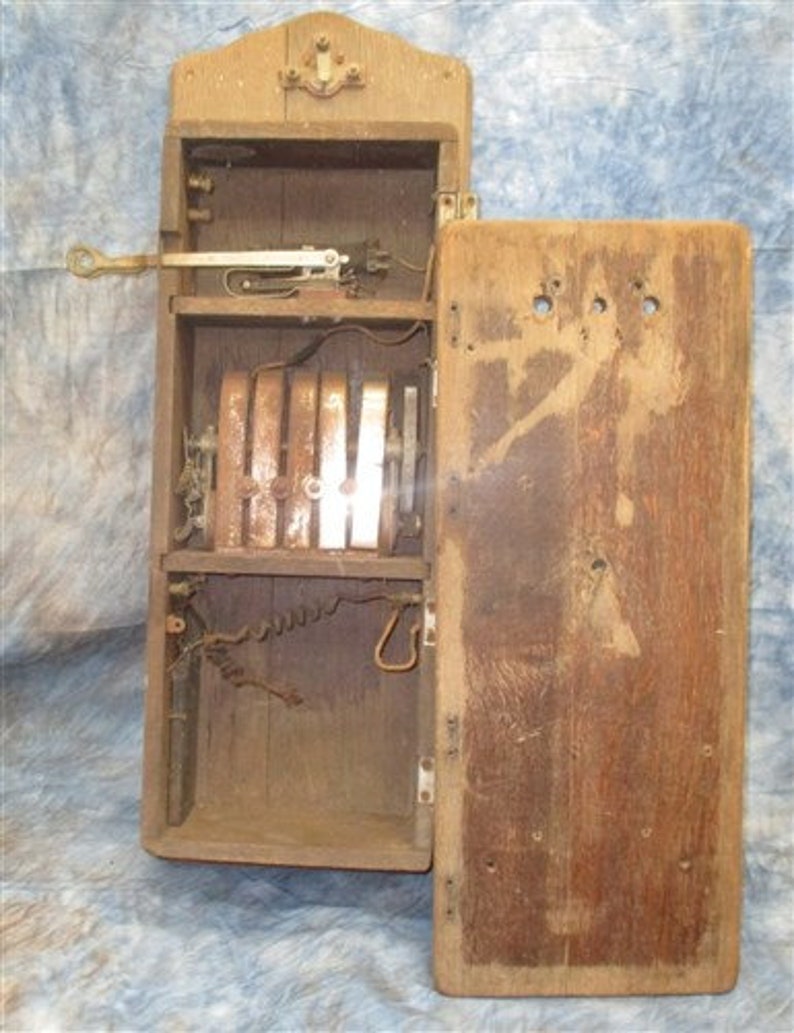 Hand Crank Oak Telephone Box Magneto Ringer Kellogg Stromberg | Etsy