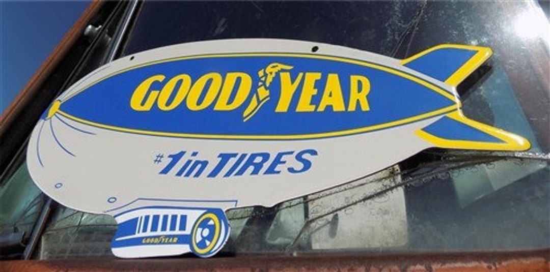 Goodyear #1 in Tires Sign, Double Sided Metal Porcelain Sign ...