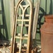 Dark American Gothic Style Wood Window Frame, Arched Farmhouse Window ...