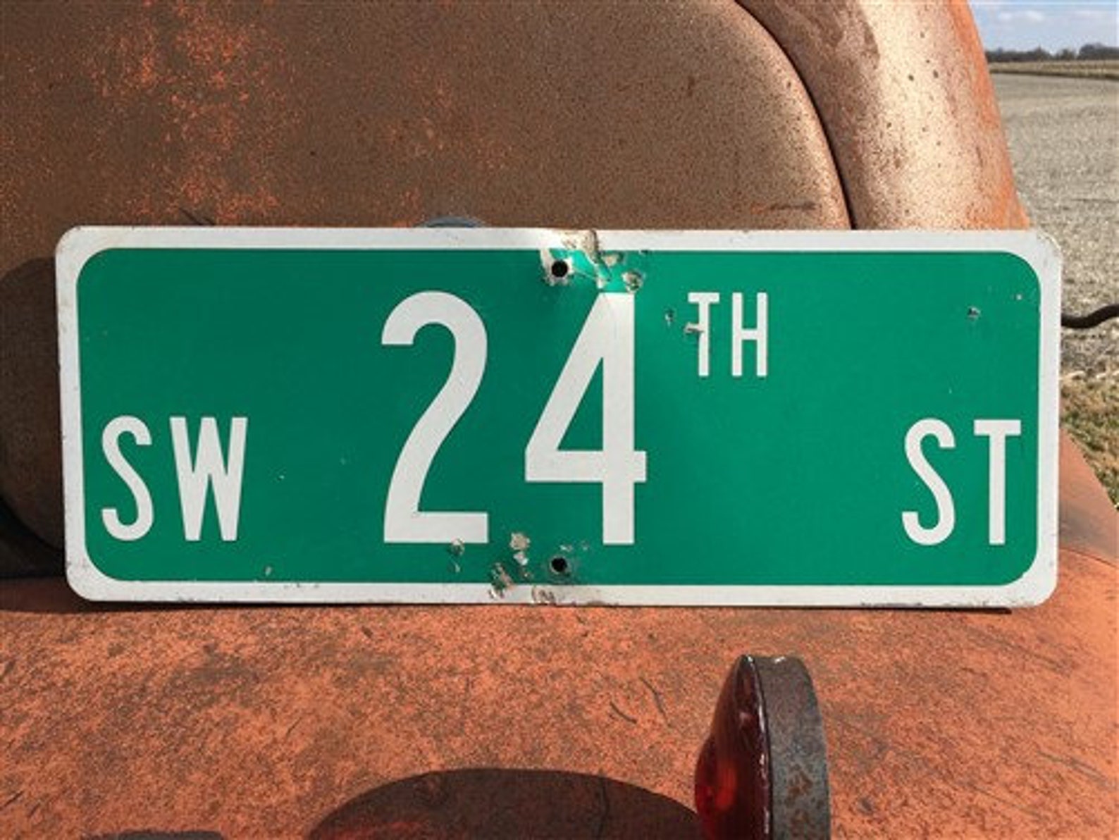SW 24th ST Street Sign, 9x24 Vintage Green Road Sign, Metal Road Sign ...