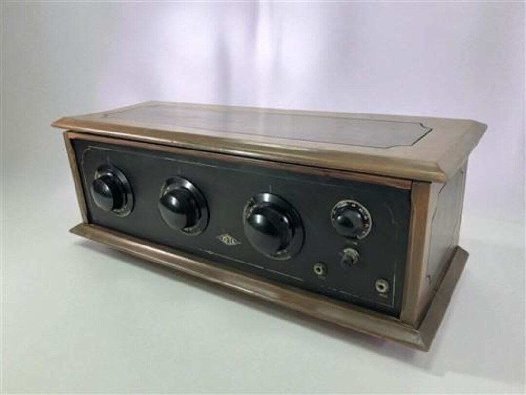 Zeta Radio Receiver, Early 1920s Tube Radio, Wooden Cabinet, Broadcast ...