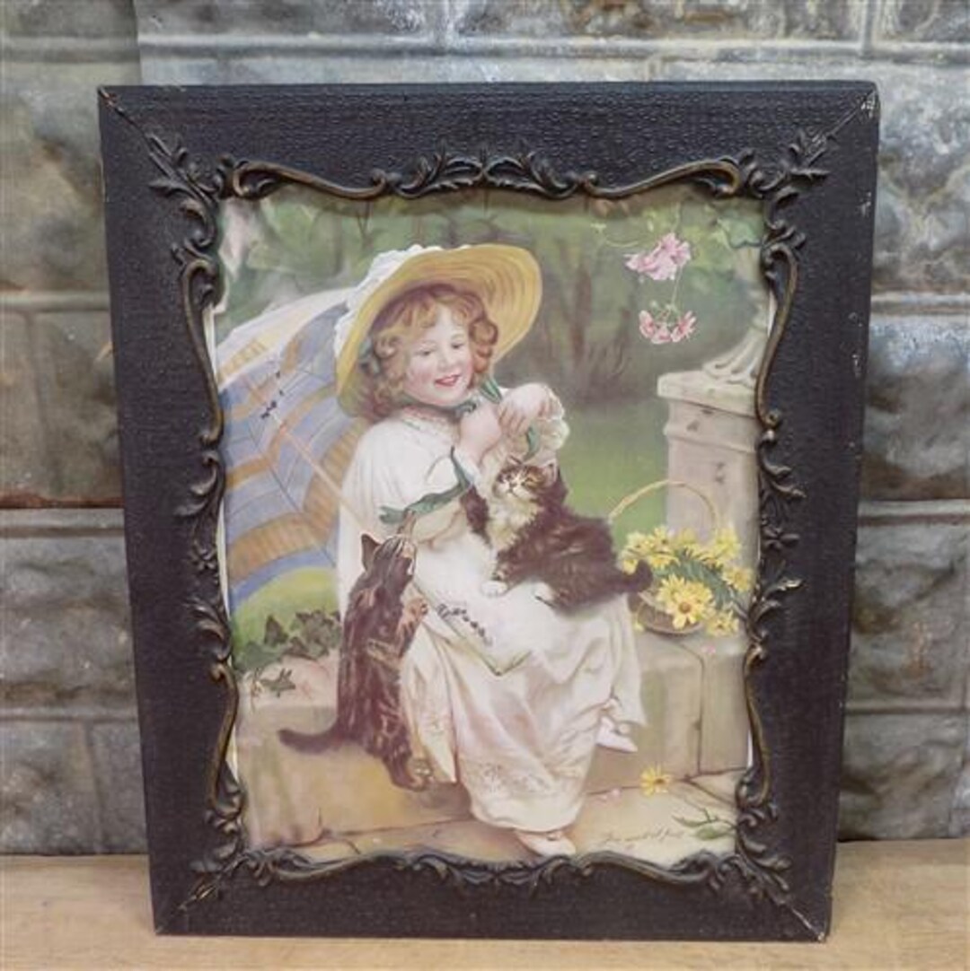Vintage Victorian Wood Frame, Rectangular Photo Picture Mirror Art ...