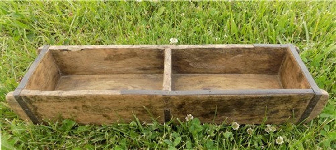Double Rustic Wood Brick Mold, Farmhouse Brick Mould Box, Storage Crate ...
