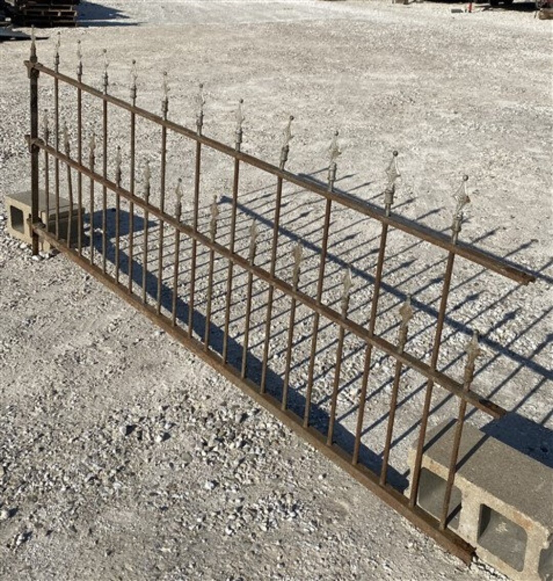 Wrought Iron Fence Panel, Architectural Salvage Grate, Garden Art ...