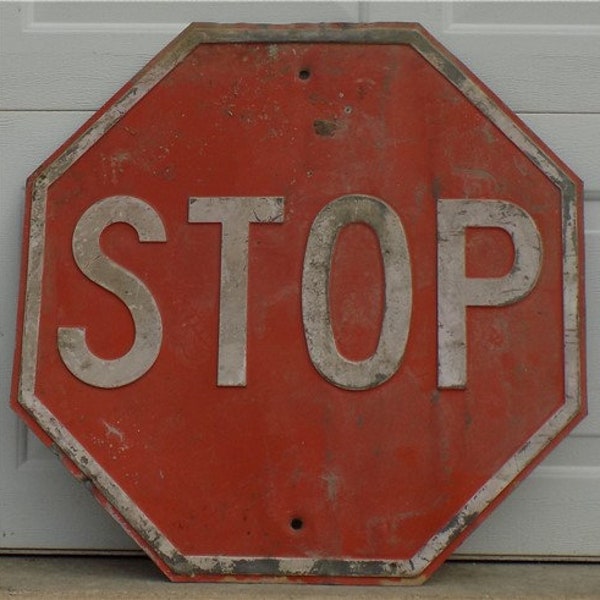 Vintage Stop Sign - Etsy