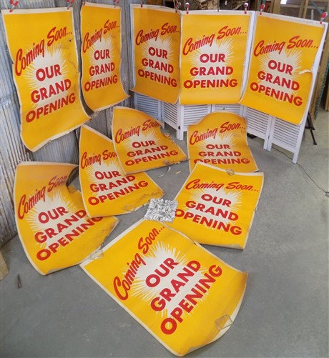 1961 Shell Gas Station Pump Signs, Vintage Advertising Litho Lot, Grand ...