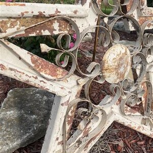 Large Star Architectural Wood Metal Window Frame, Rustic Distressed ...