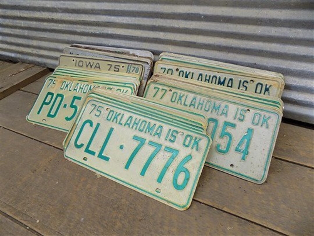 Set of 50 License Plates Multi State Lot Vintage Automobile Car Truck ...