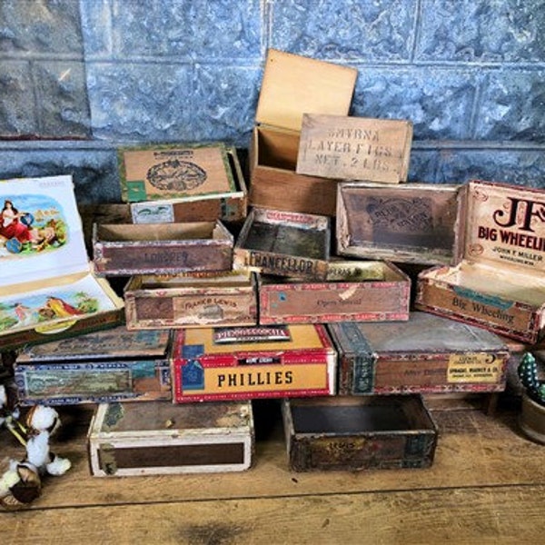 Antique Cigar Box - Etsy