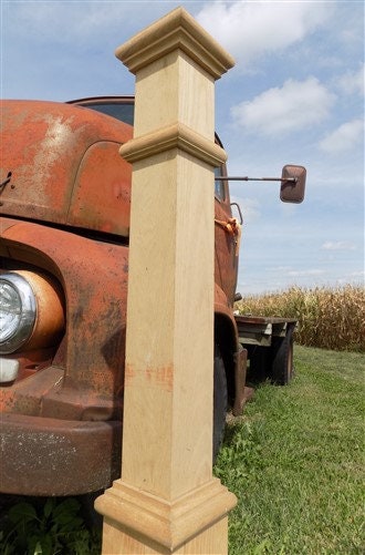 Newel Post Porch Column Wood Architectural Salvage Repurpose Railing ...