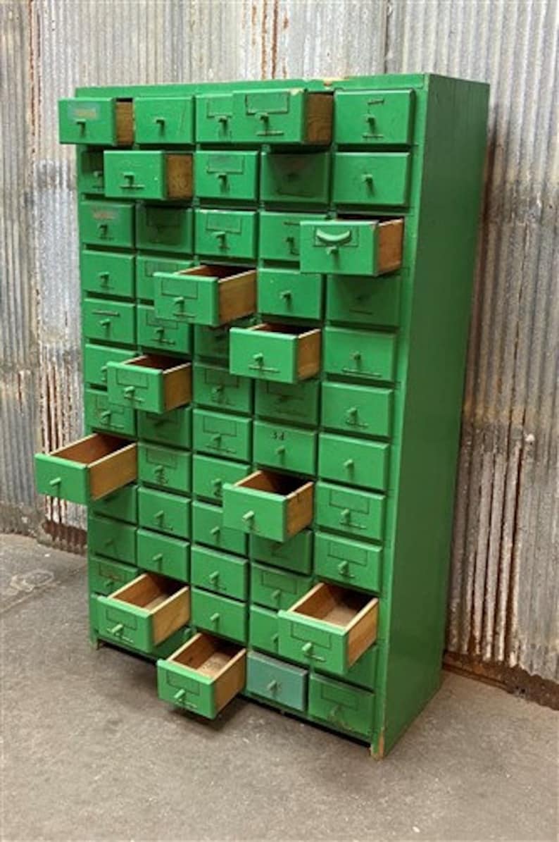 Vintage Multi-drawer Cabinet Country Store Hardware Storage - Etsy