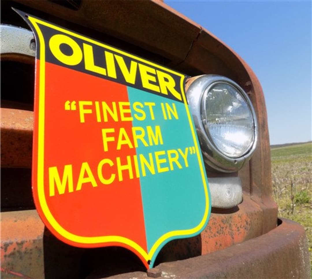 Oliver Farm Machinery Sign, Metal Porcelain Advertising Sign, Machinery ...