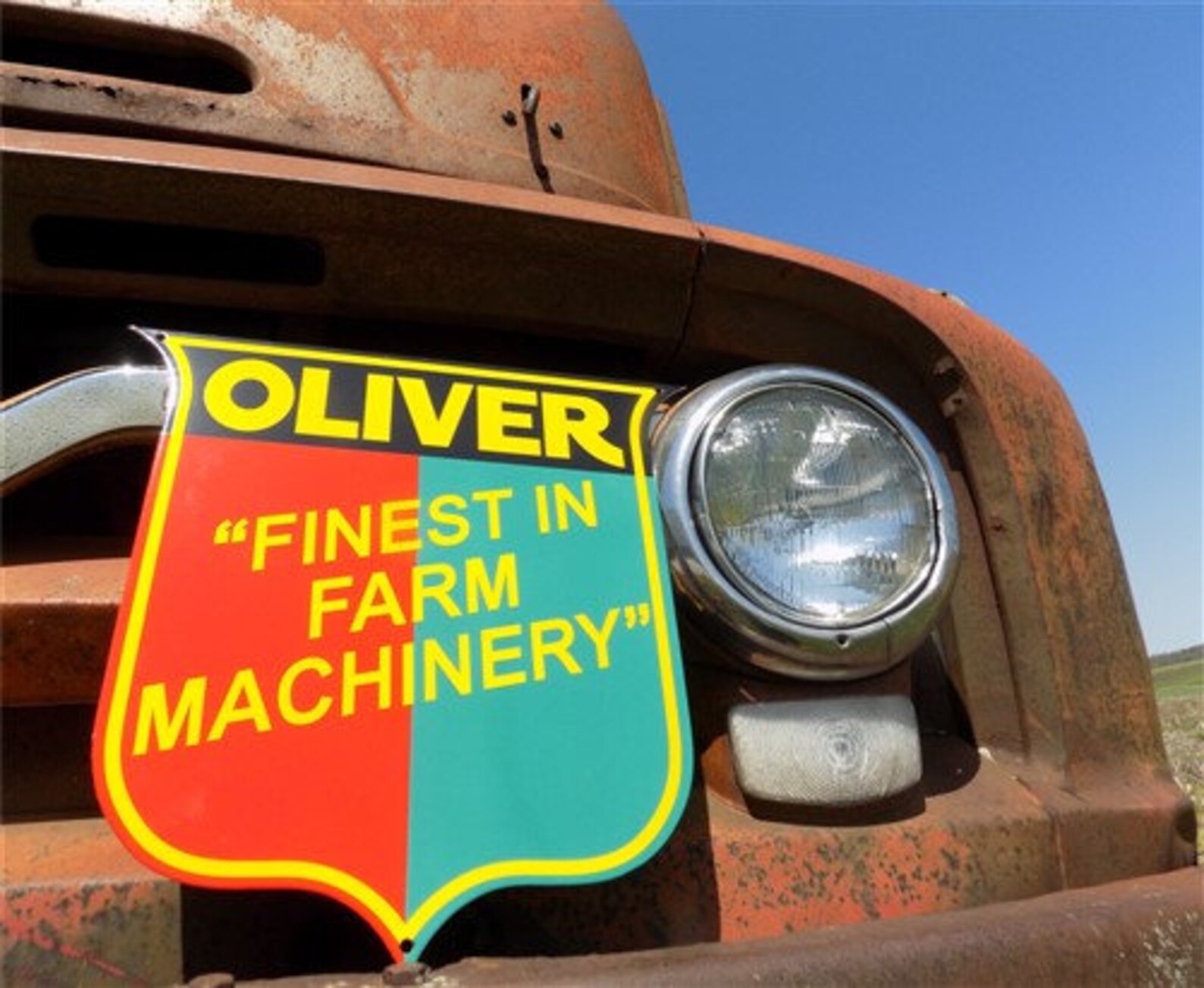 Oliver Farm Machinery Sign, Metal Porcelain Advertising Sign, Machinery ...