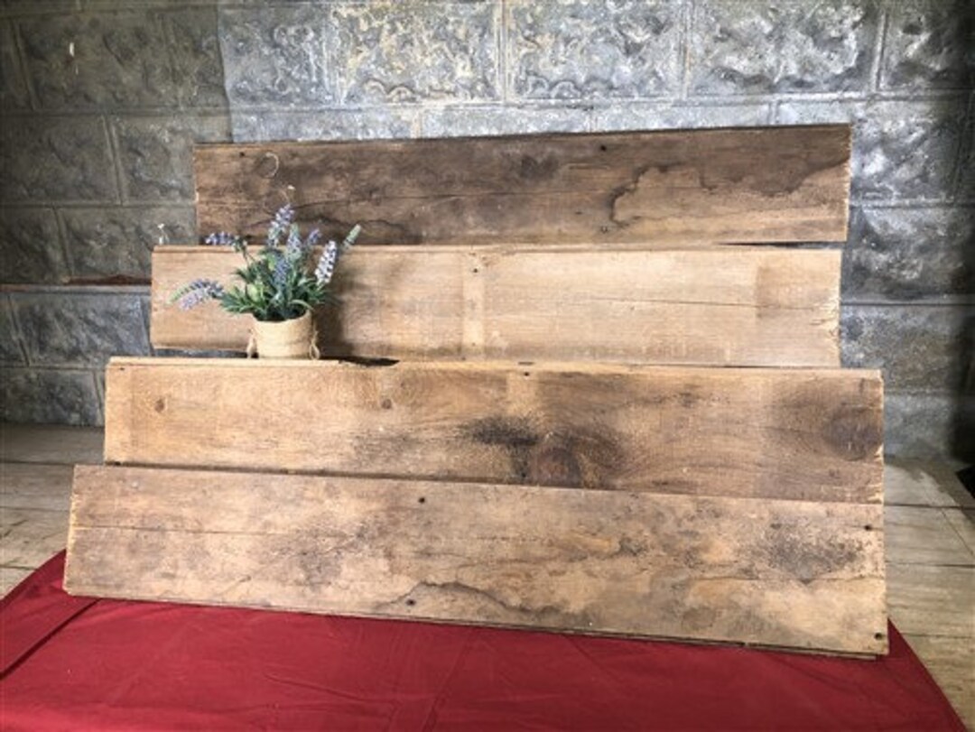 4 Barn Wood Reclaimed Planks, Wall Siding Boards, Rabbet Edge Lumber ...