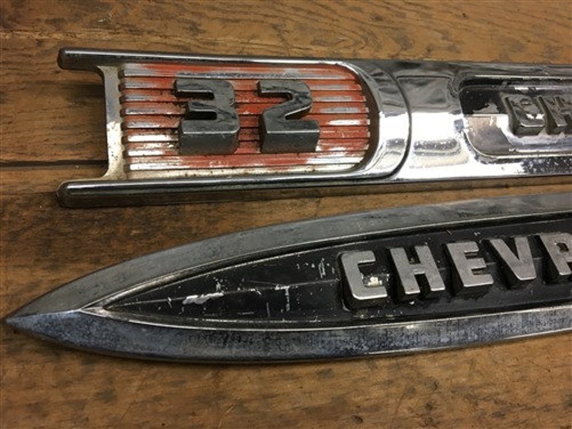 1959 Chevrolet Apache 32 Emblems Vintage Aluminum Advertising | Etsy