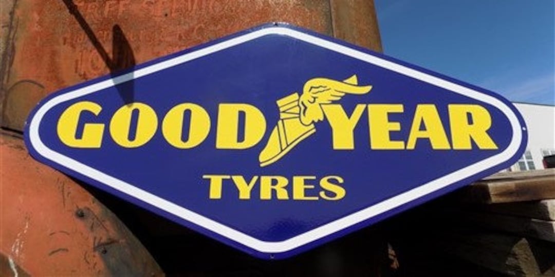 Good Year Tyres Sign, Metal Porcelain Sign, Advertising Sign, Good Year ...