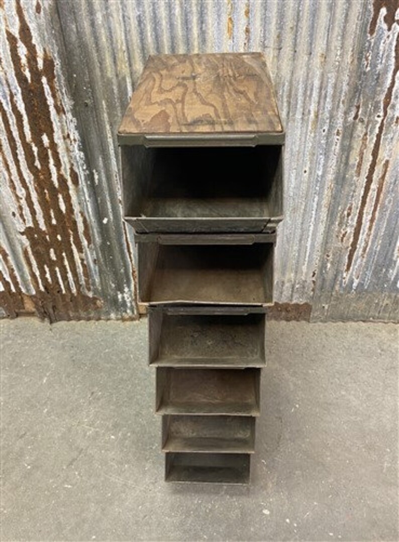 6 Stacking Bins Country Hardware Store Bolt Organizer Gym - Etsy