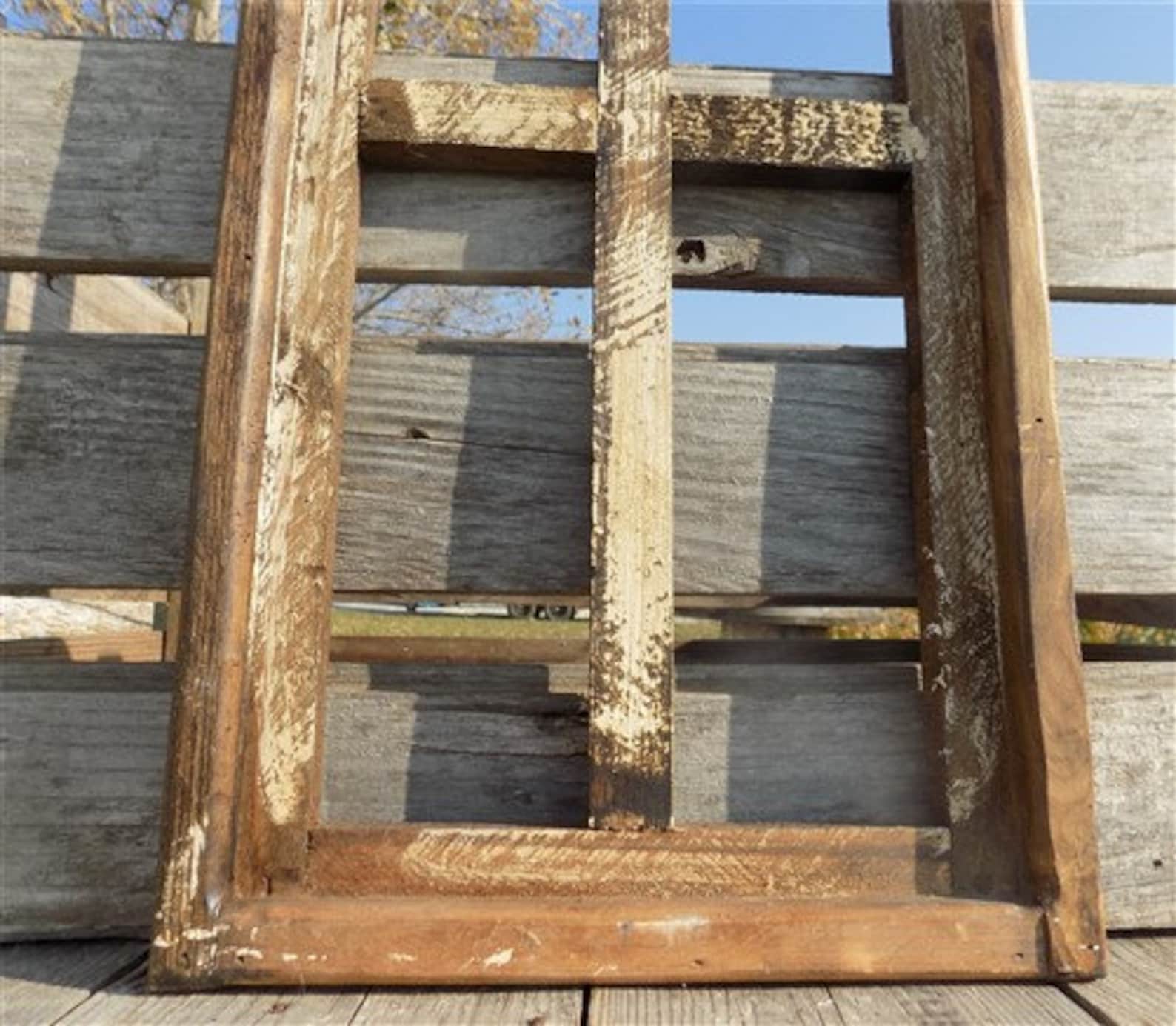 Dark American Gothic Style Wood Window Frame Arched Farmhouse - Etsy