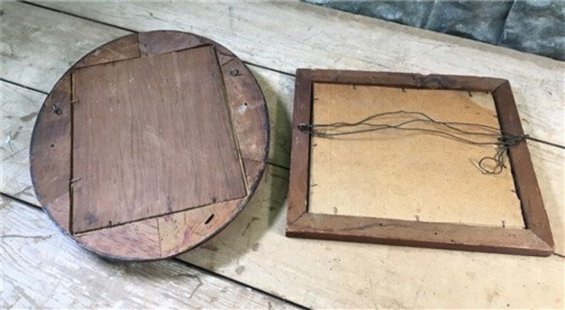 2 Vintage Victorian Wooden Frames Rectangular Round Frames | Etsy
