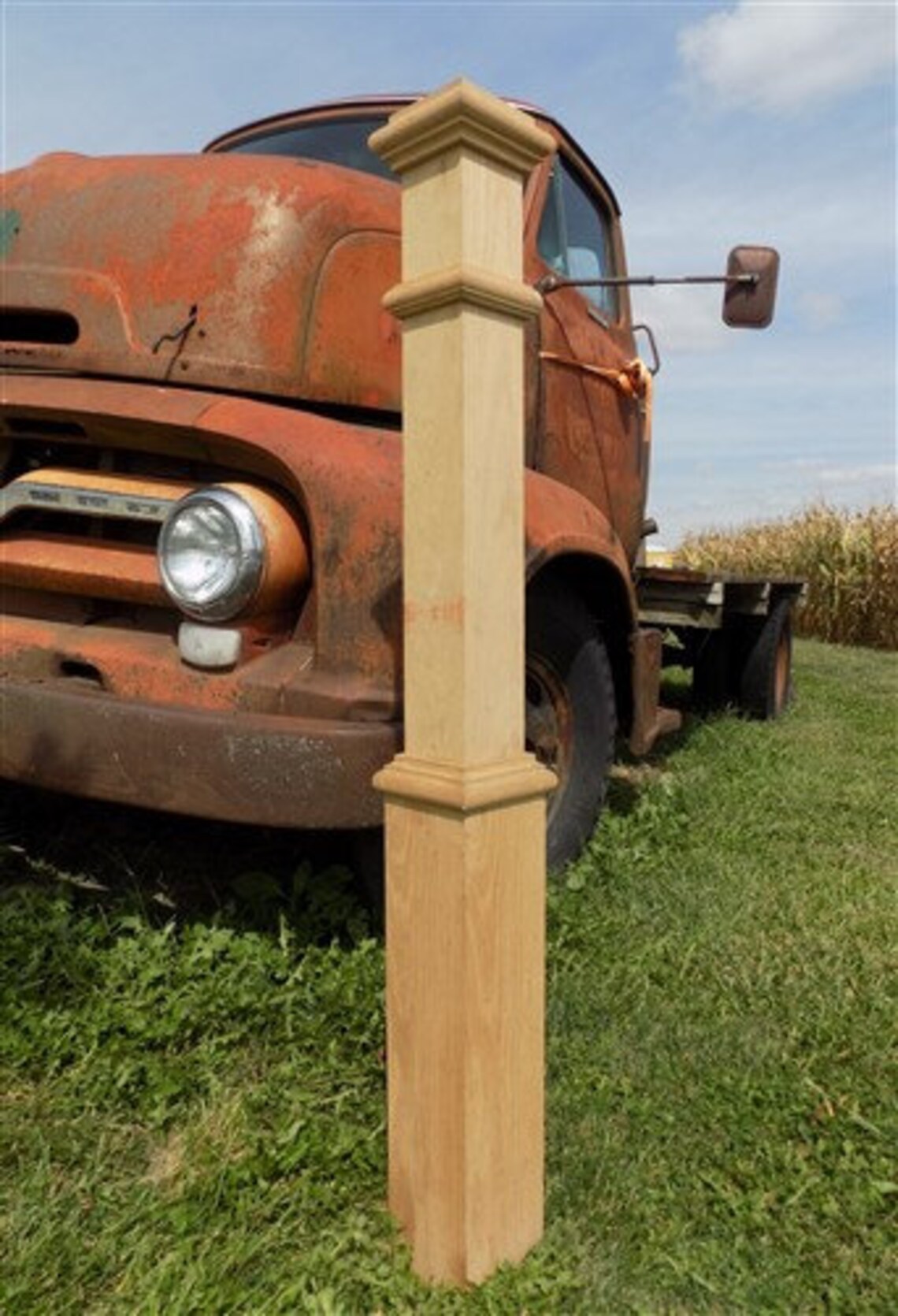 Newel Post Porch Column Wood Architectural Salvage Repurpose Railing ...