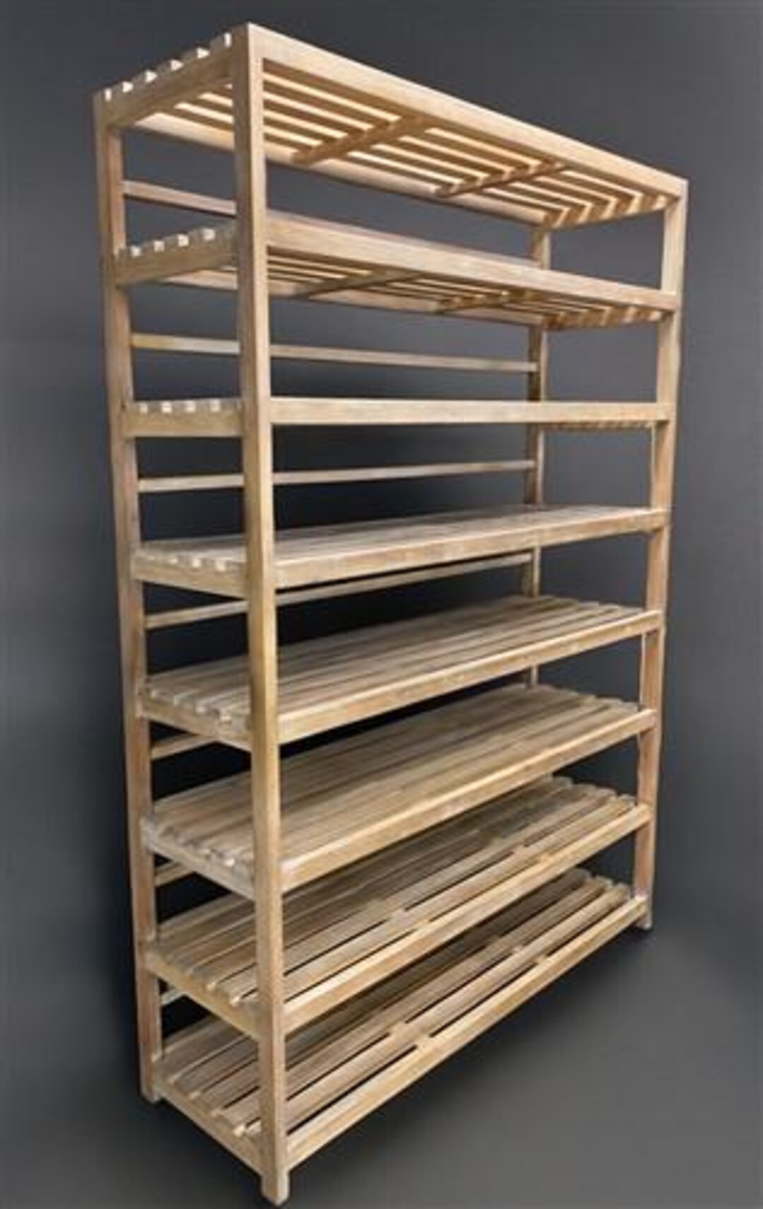 60" Display Rack With Shelves, Bread Rack, Shelving Unit, Wooden Bakery ...