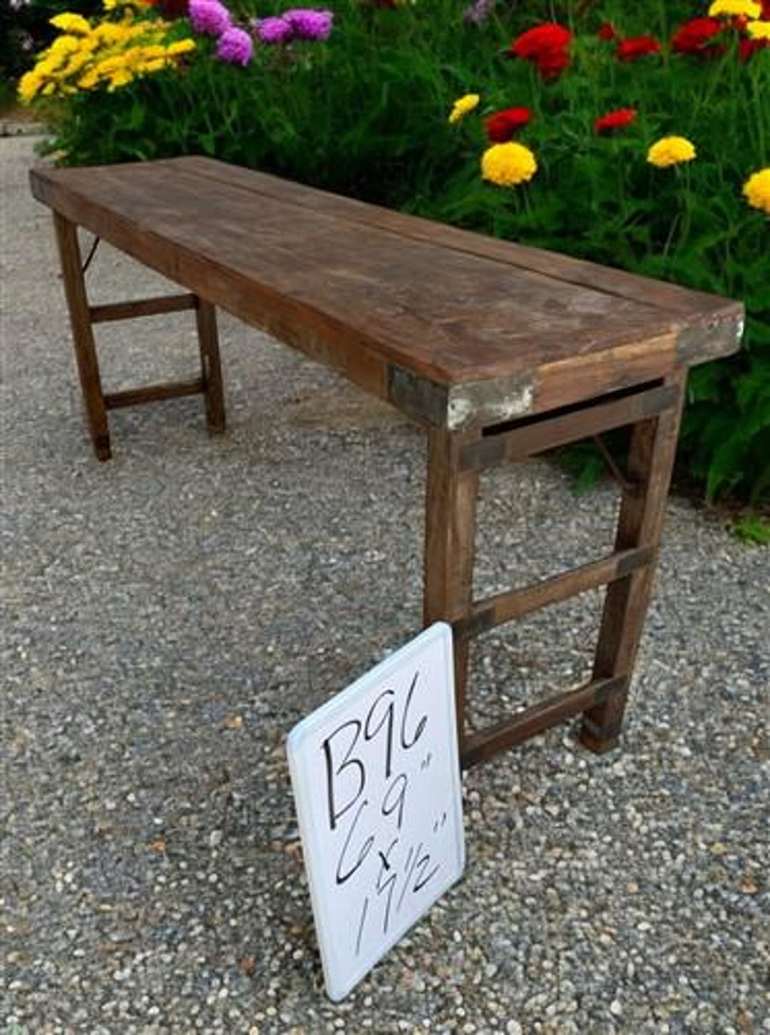 Rustic Folding Table, Vintage Dining Room Table, Kitchen Island, Sofa ...