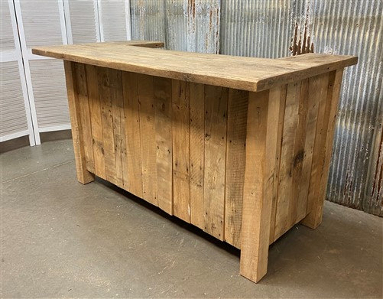 6' Amish Made Front Bar Custom Made to Order Pine Wood - Etsy