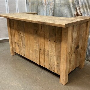 6' Amish Made Front Bar, Custom Made to Order, Pine Wood Bar, Rustic ...
