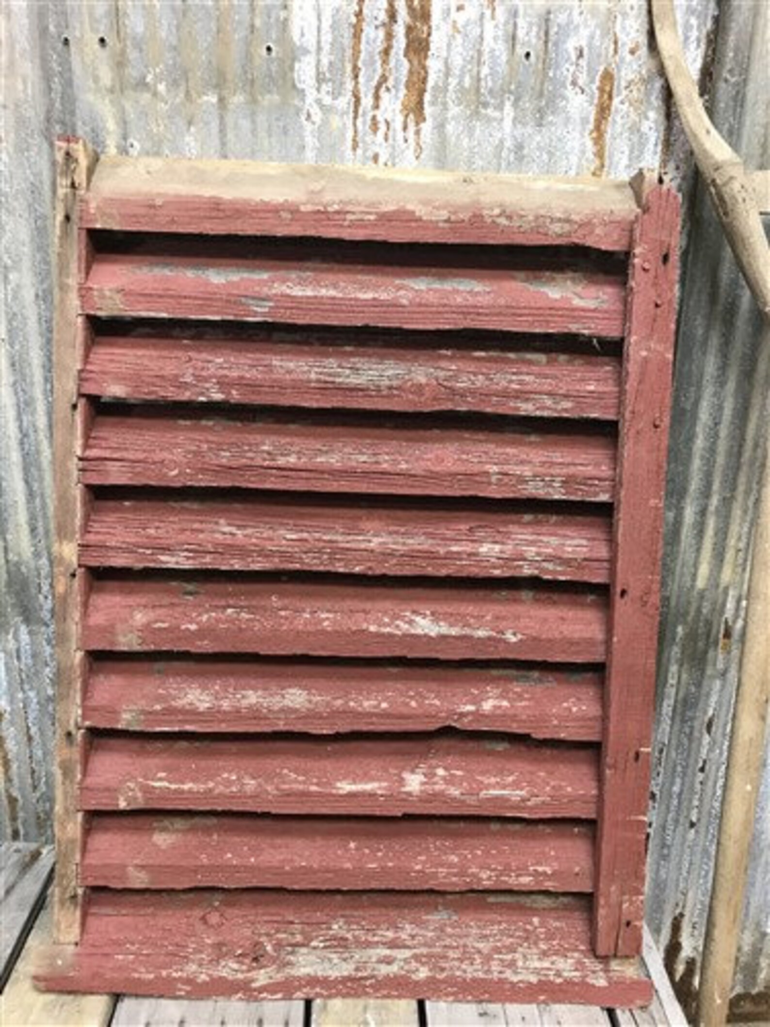 Wood Barn Louver Architectural Salvage Shutter Rustic Decor | Etsy