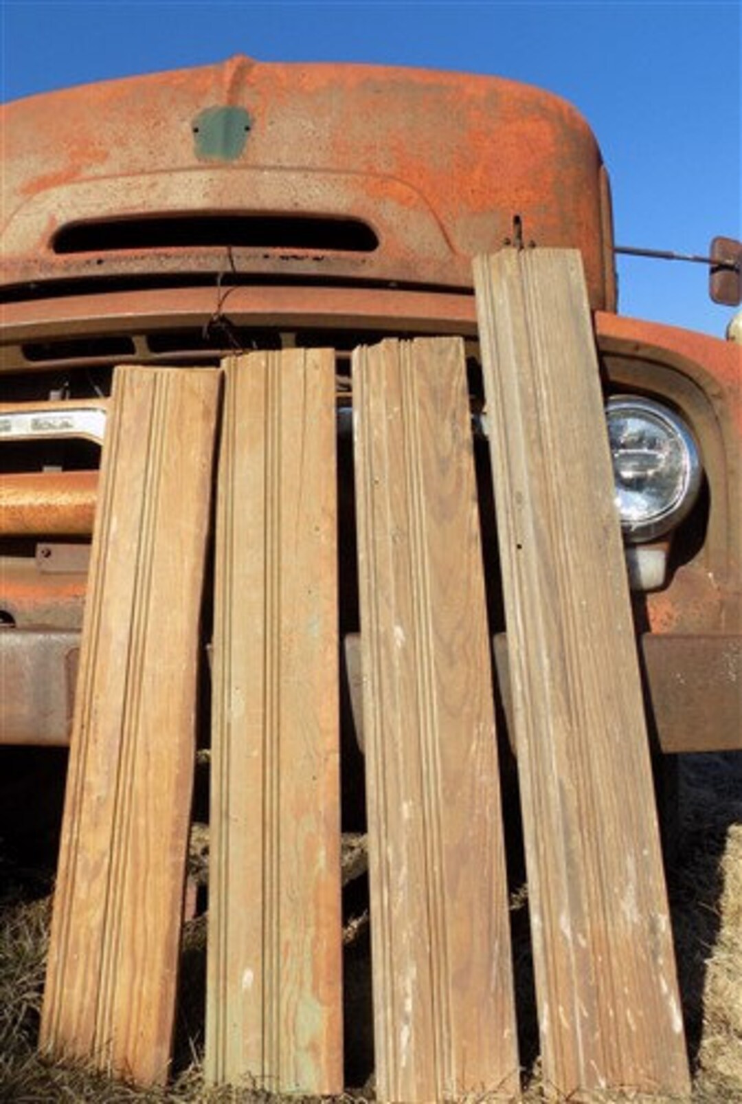 4 Wood Trim Pieces, Architectural Salvage, Reclaimed Vintage Wood ...