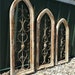3 Large Arched Wood Metal Gothic Window Frames, Architectural Window ...